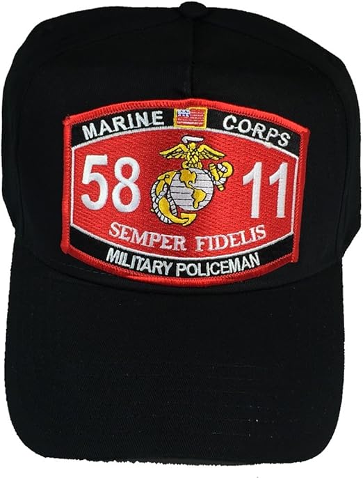 Marine Corps 5811 Military Policeman MP MOS Patch HAT - Black - Veteran ...