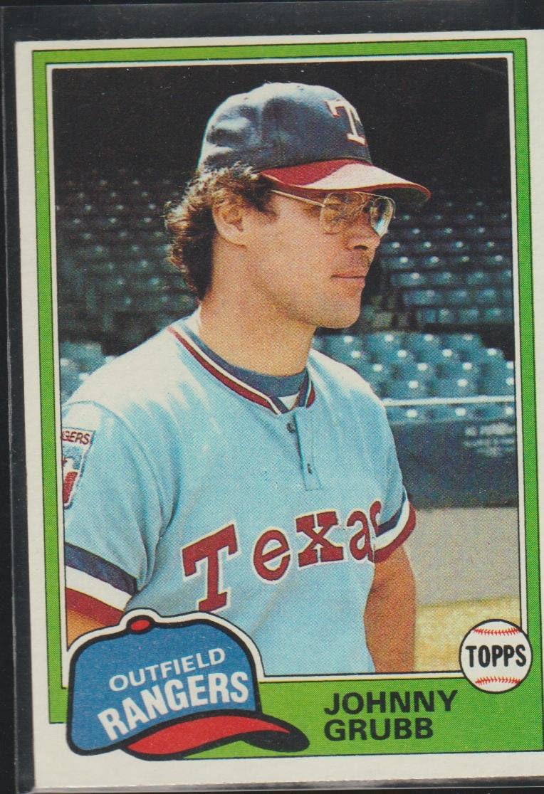 1981 Topps Johnny Grubb Rangers Baseball Card #545 at Amazon's Sports ...