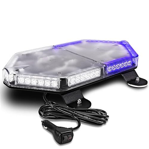 LAMPHUS NanoFlare NFMB56 17" 12V 56W BLUE WHITE LED Strobe Mini Light ...
