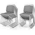 Amazon.com: VINGLI Stackable Chairs Set of 12, Stacking Office Chairs ...