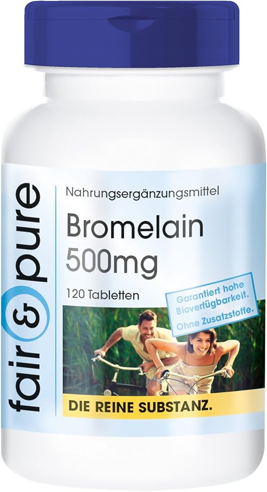 Bromelain 500mg - hochdosiertes Ananasenzym - 1200 F.I.P. pro Tablette ...