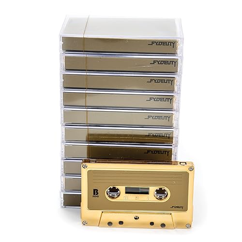 Fydelity 10-Piece Blank Cassette Tape Storage Set – Features 60 Minutes ...