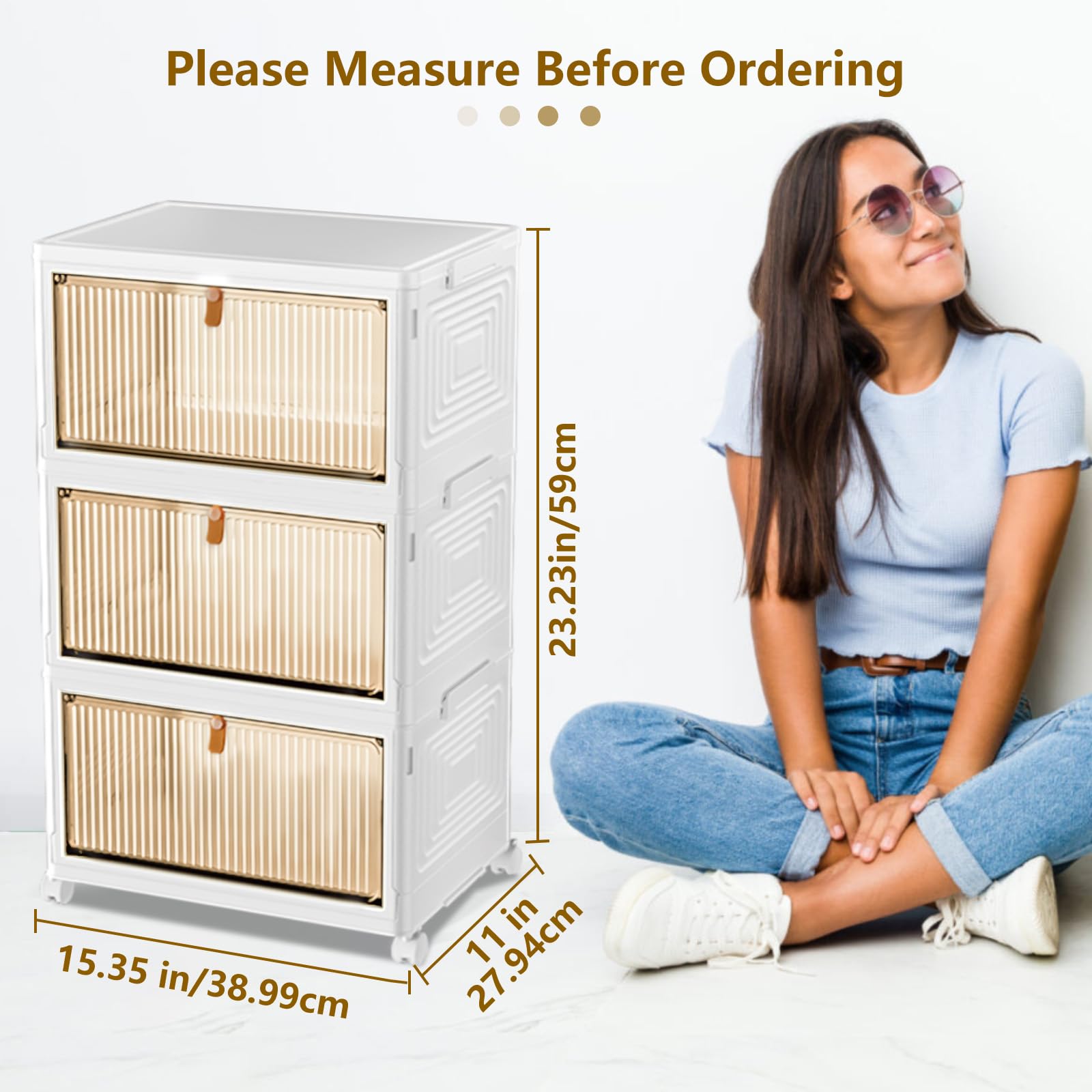 Mua 3 Tier Stackable Storage Bins with Lids, 23Qt Plastic Storage ...