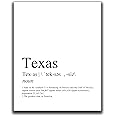 Amazon.com: Texas Wall Art - 8x10" UNFRAMED Print - Texas Definition ...