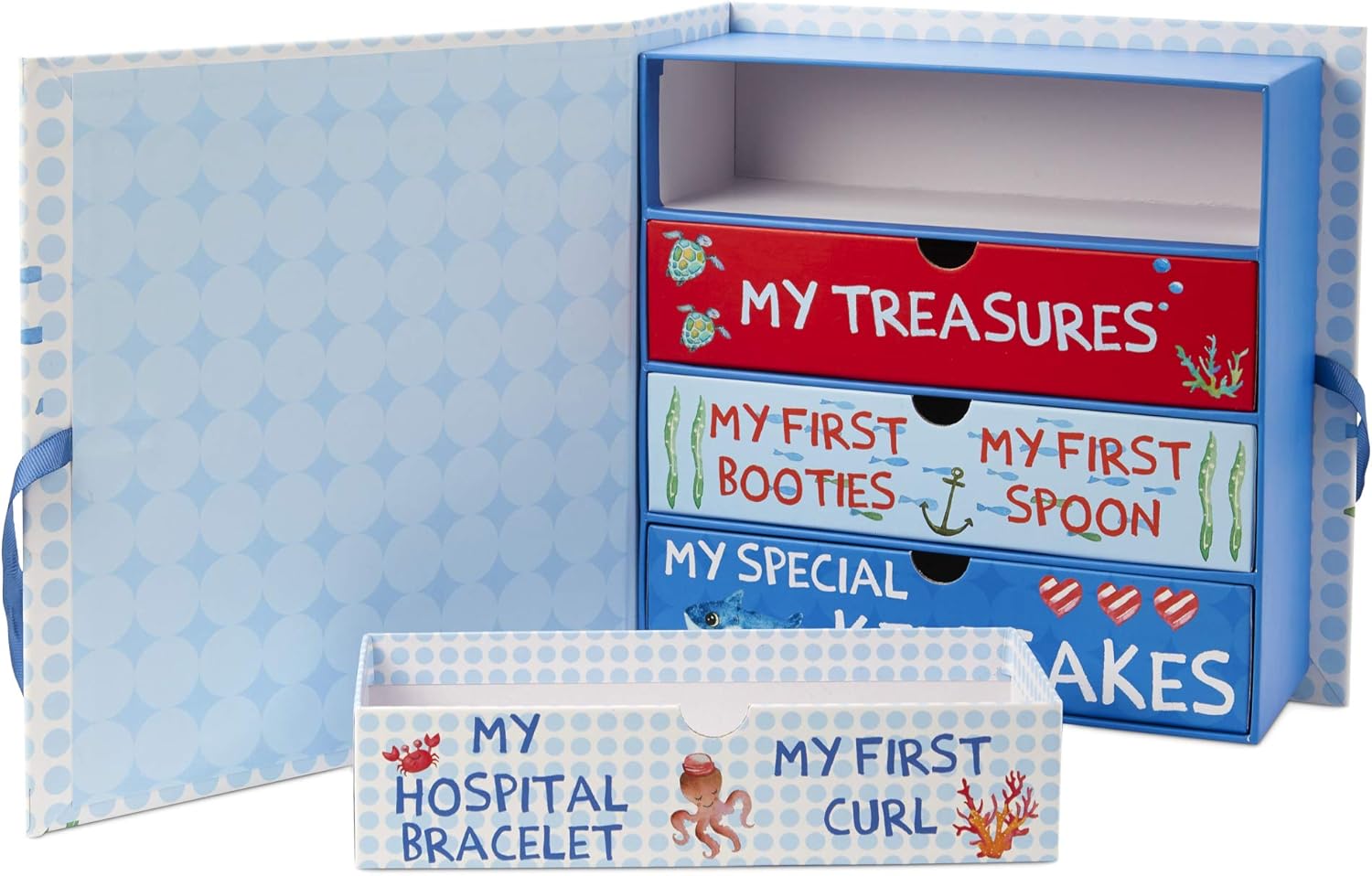 Tri-Coastal Design – Baby’s First Keepsake Memory Box with 9 Drawers to ...