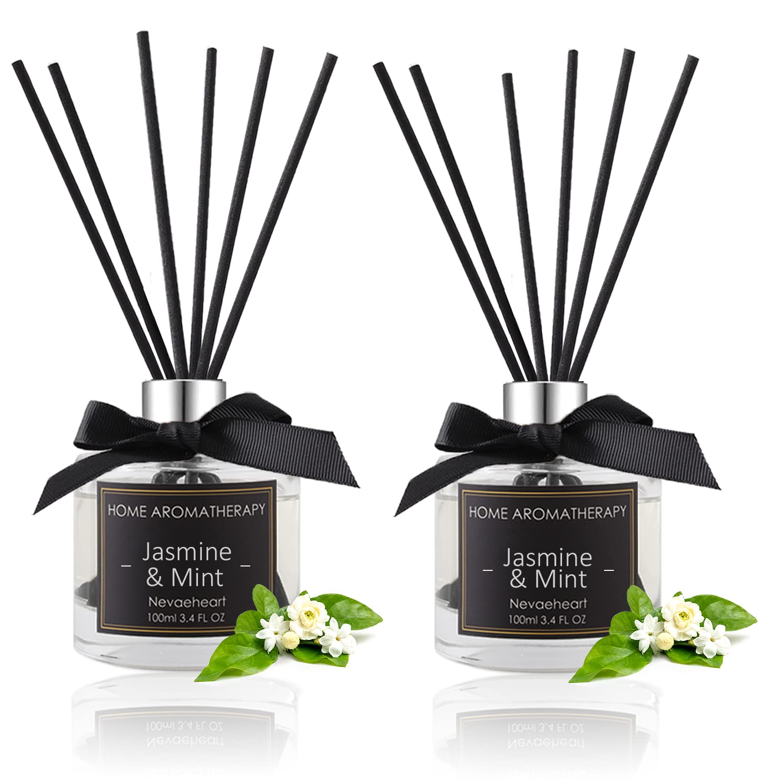 NEVAEHEART Diffuser Set,Jasmine & Mint Diffuser Gifts for Women,3.4 OZ ...
