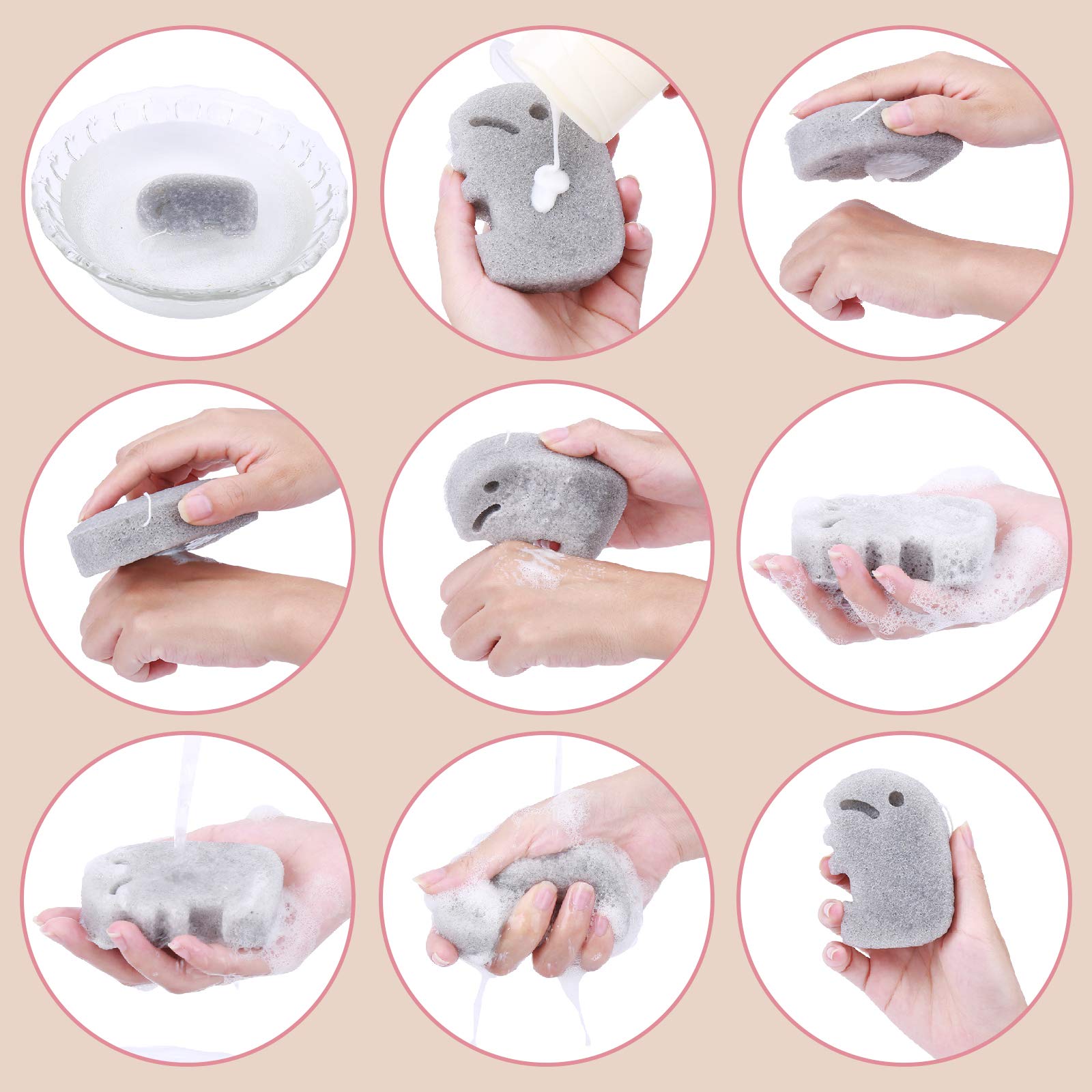 Mua KECUCO Konjac Baby Sponge for Bathing, Kids Bath Sponges for ...