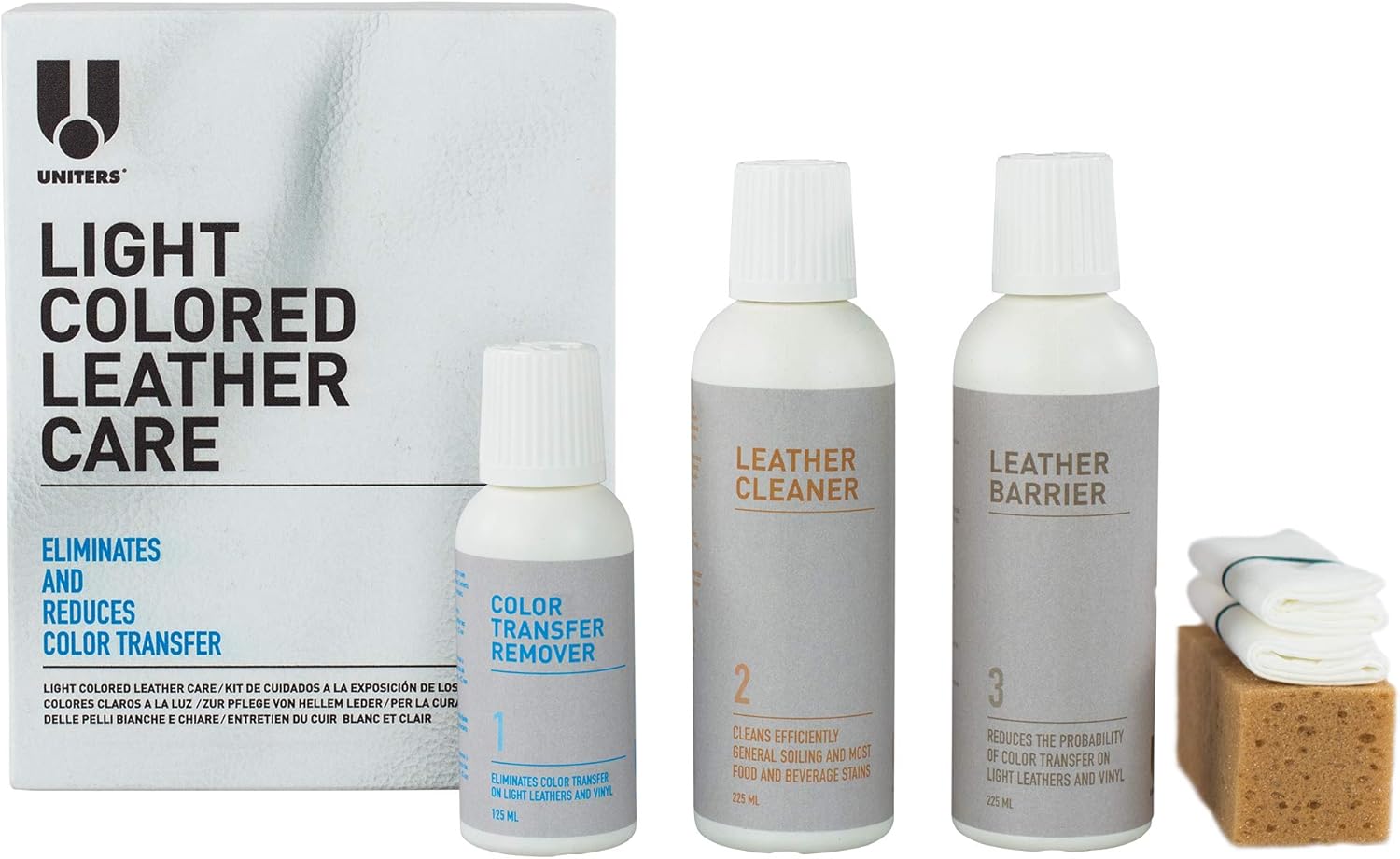 Amazon.com: uniters Light Colored Leather Care Kit 225 milliliters ...