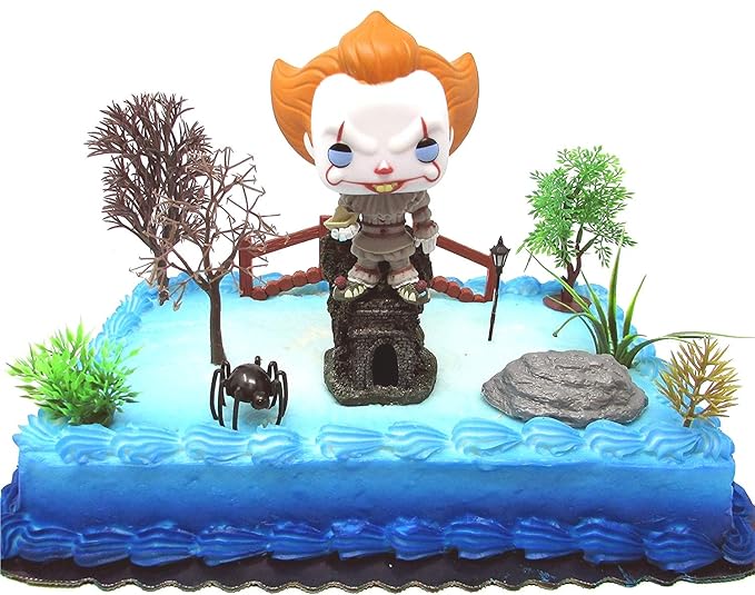 IT Pennywise the Clown Birthday Cake Topper Set Featuring Pennywise and ...