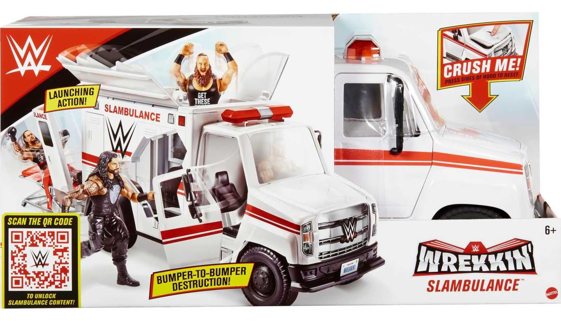 Mua Mattel WWE Wrekkin' Slambulance Vehicle Playset, Breakaway Toy ...