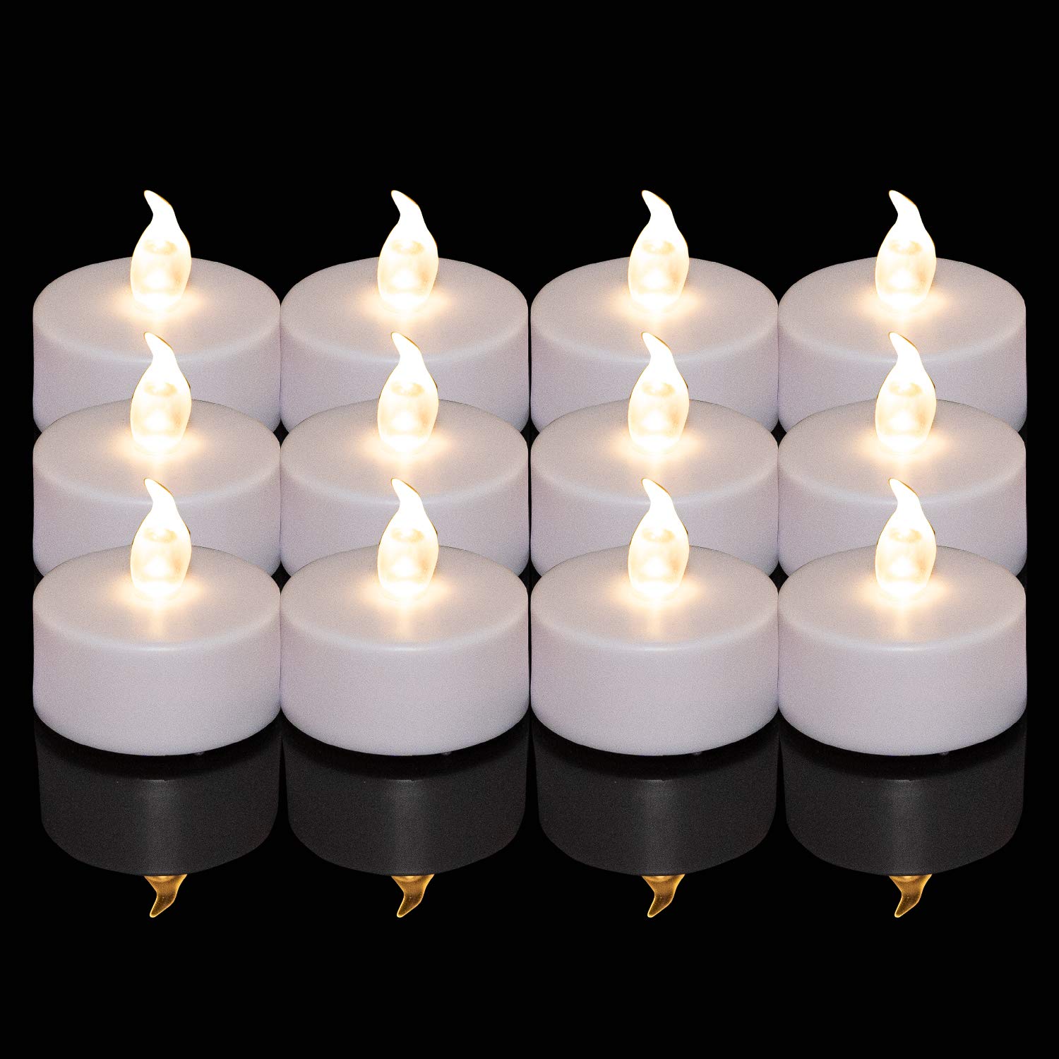 Battery Operated LED Tea Lights :100 Pack Flameless LED Flickering ...