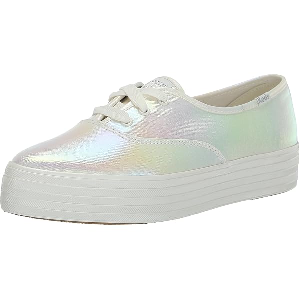 Keds Women's Triple Up Fashion Sneaker, Iridescent Sequins, 5