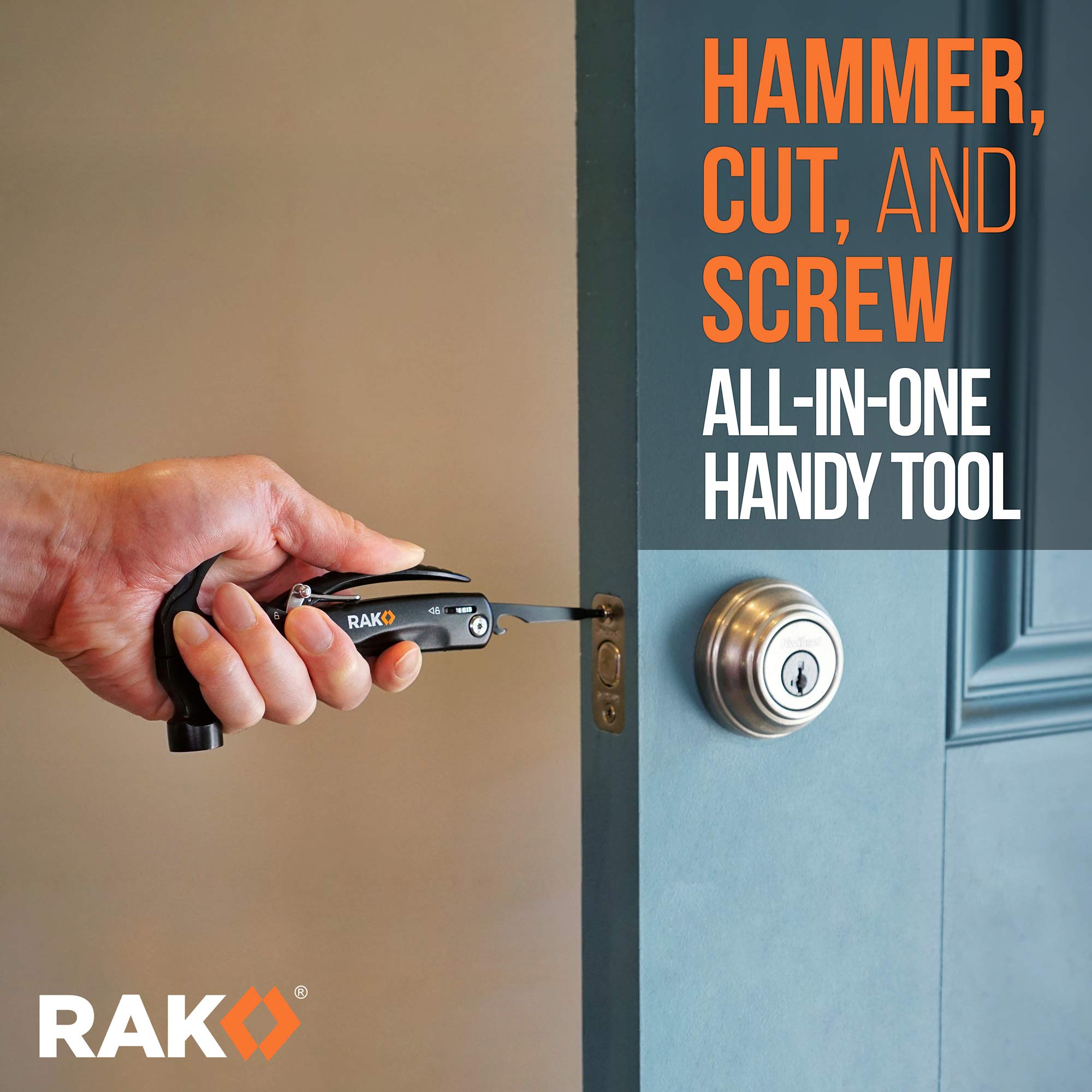 RAK Hammer Multitool - Cool Unique Gifts For Men - Compact DIY Survival ...