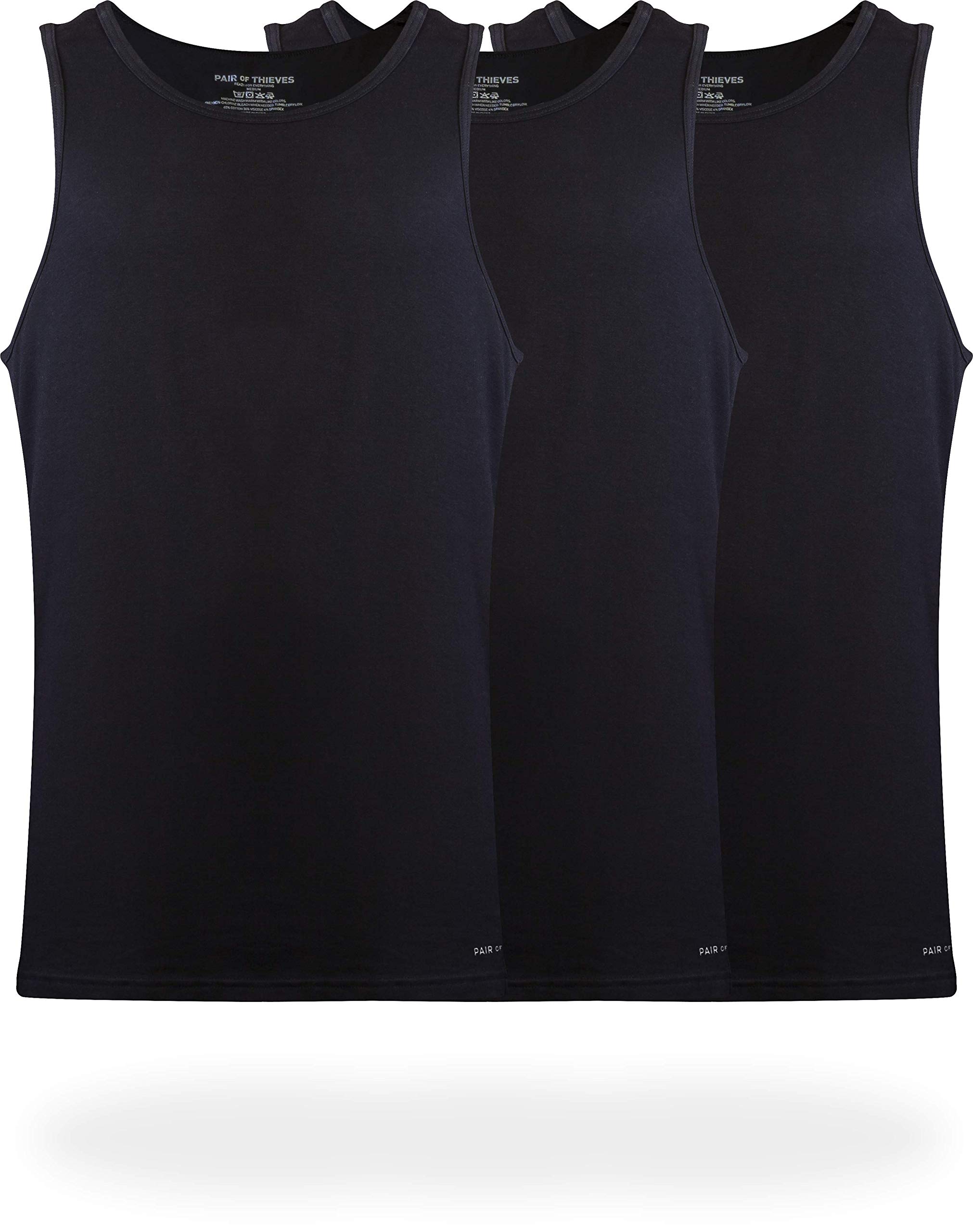Pair of Thieves Men's 3 Pack Super Soft Tank Top, Black, Large for sale ...