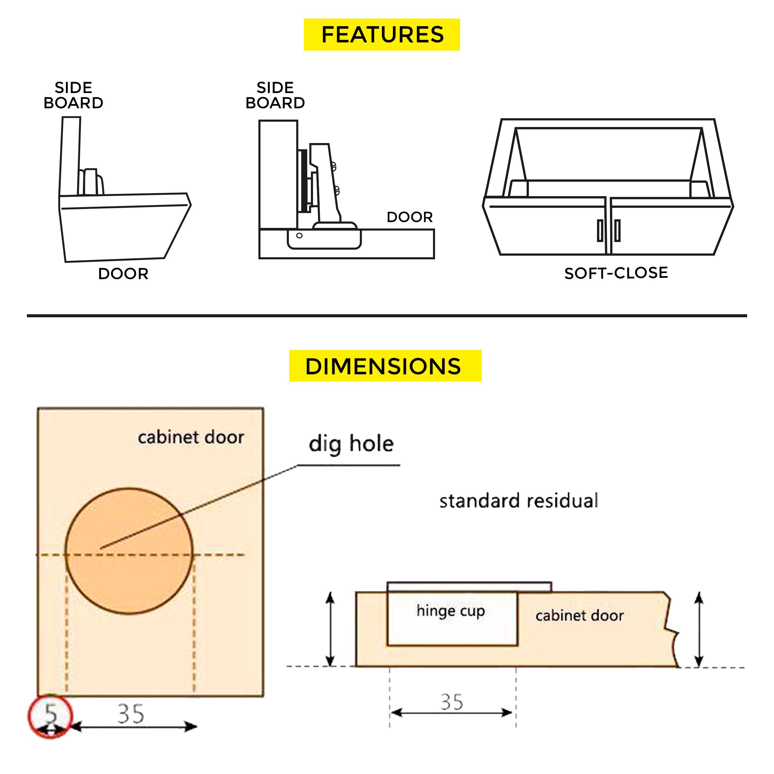 Mua IMEX - Cabinet Door & Kitchen Hinges - Soft Close & Slide On - Full ...