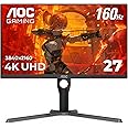 Amazon.com: AOC U27G3X 27" Frameless Gaming Monitor, 4K UHD 3840x2160, 160Hz 1ms, Height ...
