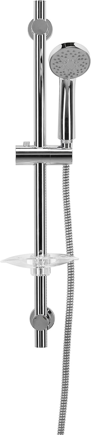 Croydex AM169341 Essentials Three Function Shower Set includes Handset/ Hose/ Riser Rail, Chrome ...