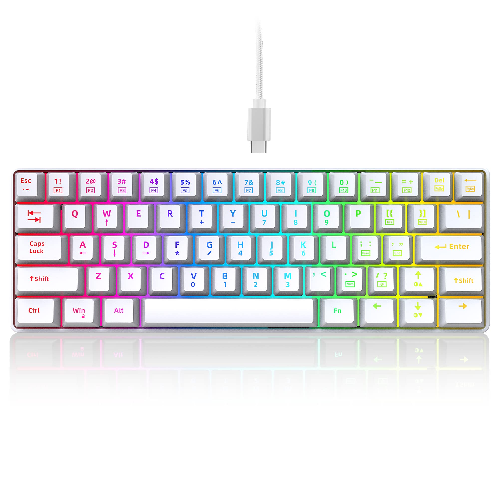Mua Snpurdiri 60% Gaming Keyboard,RGB Compact Small Wired Office ...