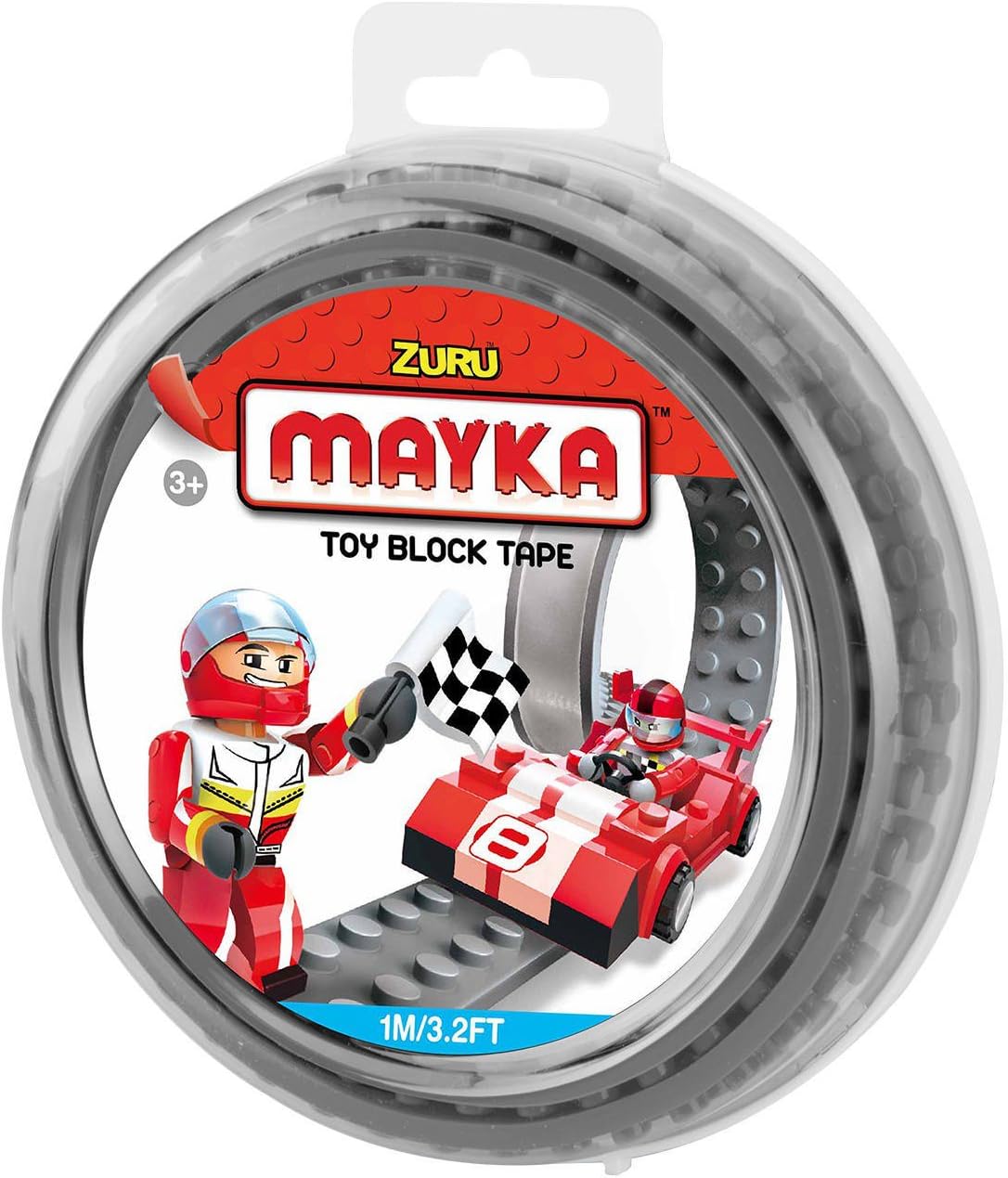 Zuru Mayka Tape – 4 Stud Grey 2 Metres – BigaMart