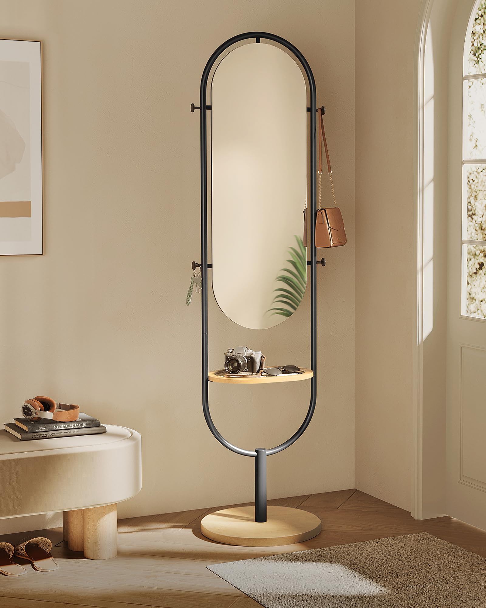 SONGMICS Full-Length Floor Mirror, 3-in-1, Modern Standing Full Body ...