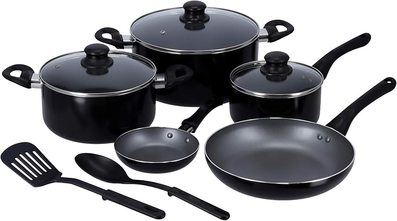 Delcasa DC1843 10-Pieces Non-Stick Cookware Set - Scratch Resistant ...