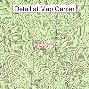 Amazon.com : USGS Topographic Quadrangle Map - Mount Spokane ...