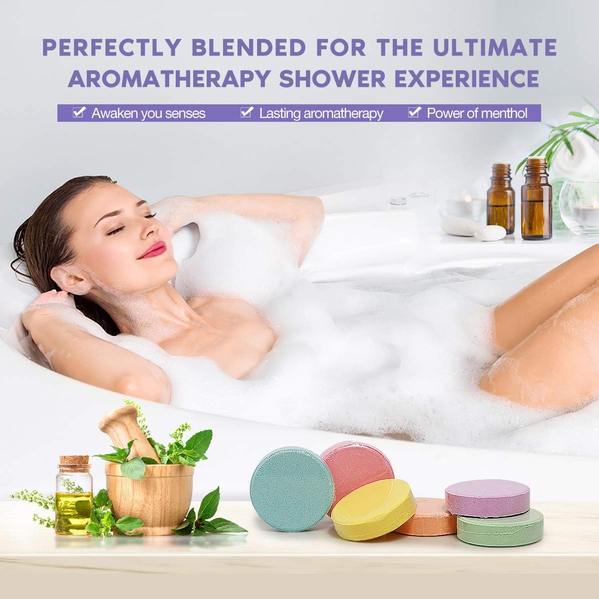 Shower Steamers Tablets, Aromatherapy Shower Vapor Tablet-Set of 12 ...