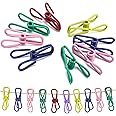 Amazon.com: 50pcs 2.2 Inches Colored Clothes Pins Waterproof Metal Chip ...