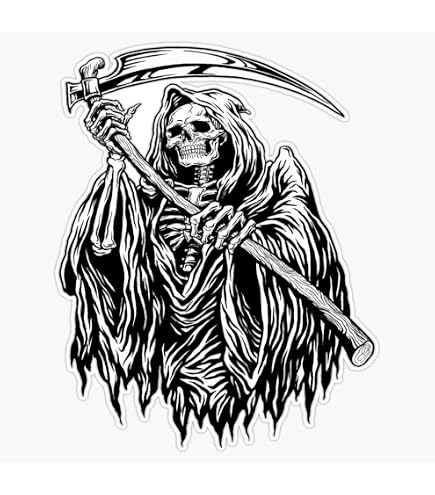 Grim Reaper Peeking Decal