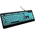 Amazon.com: Large Print Backlit Keyboard, Wired Lighted Computer ...