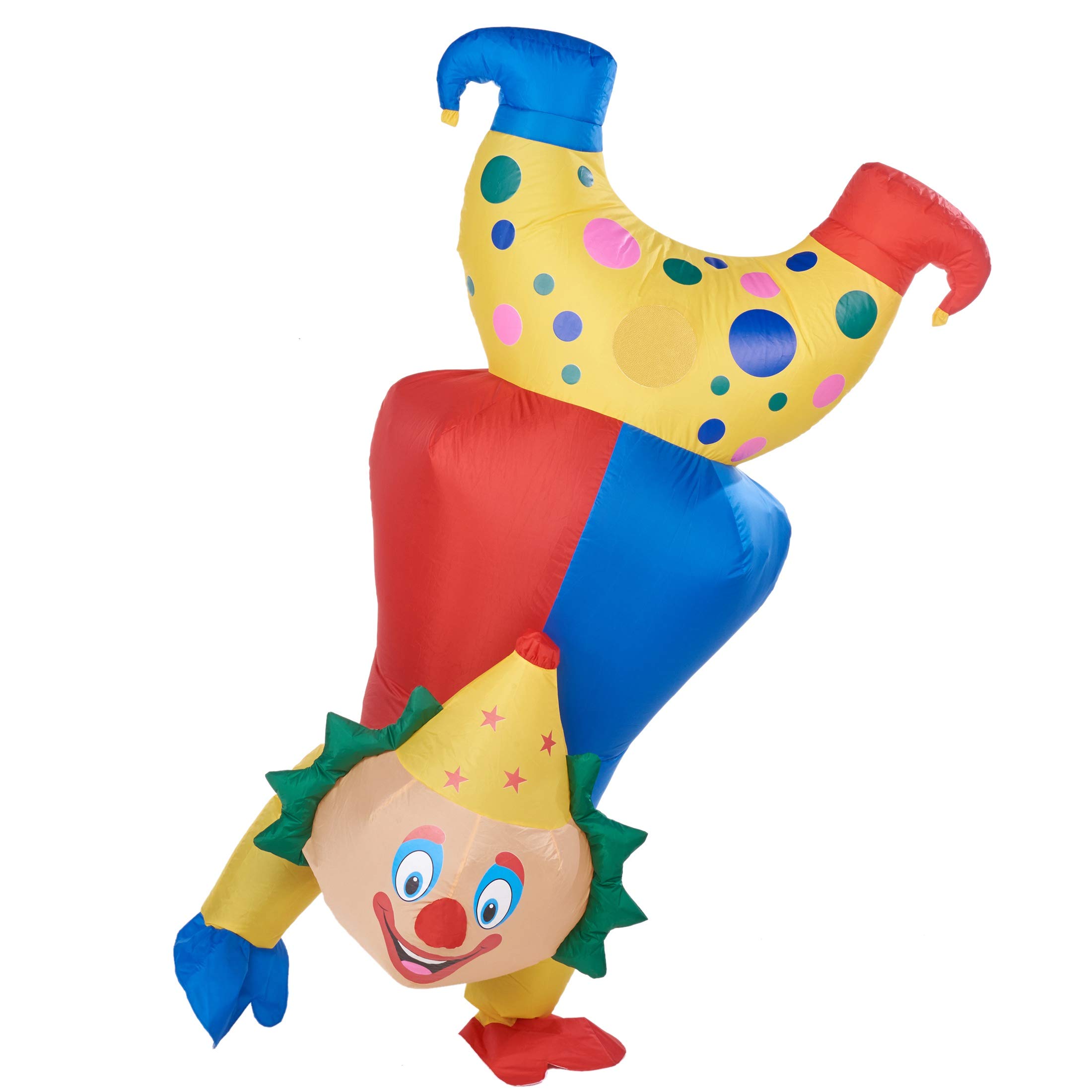 Joliyoou Halloween Funny Inflatable Clown Costume, 7 FT Standing On ...