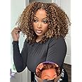 Amazon.com : ORIGINAL QUEEN Highlight Blonde Wear and Go Glueless Wigs Human Hair Pre Plucked ...
