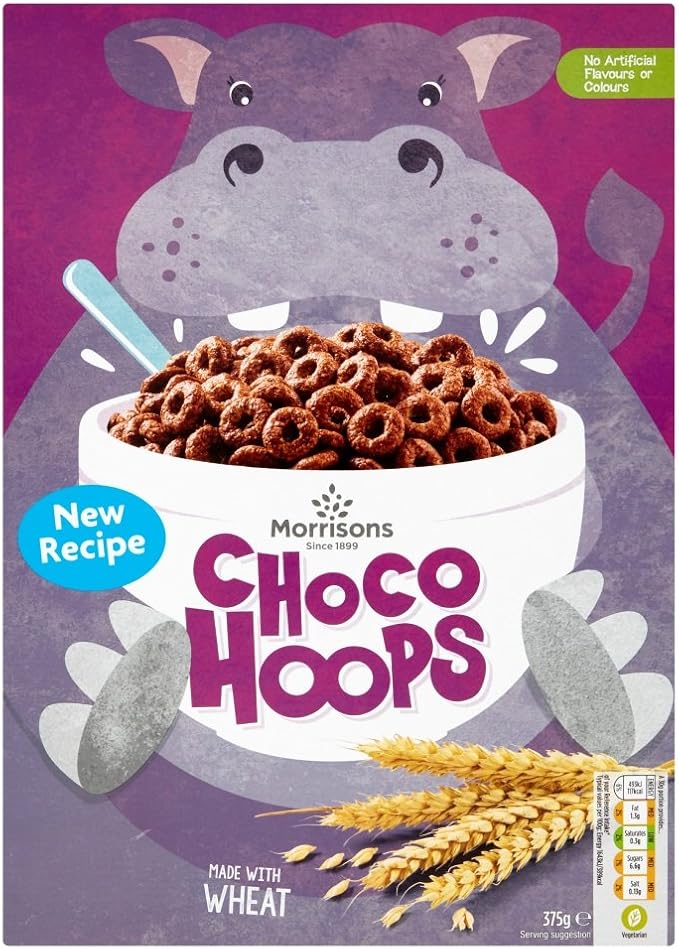 Morrisons Choco Hoops 375 g (Pack of 8): Amazon.co.uk: Grocery