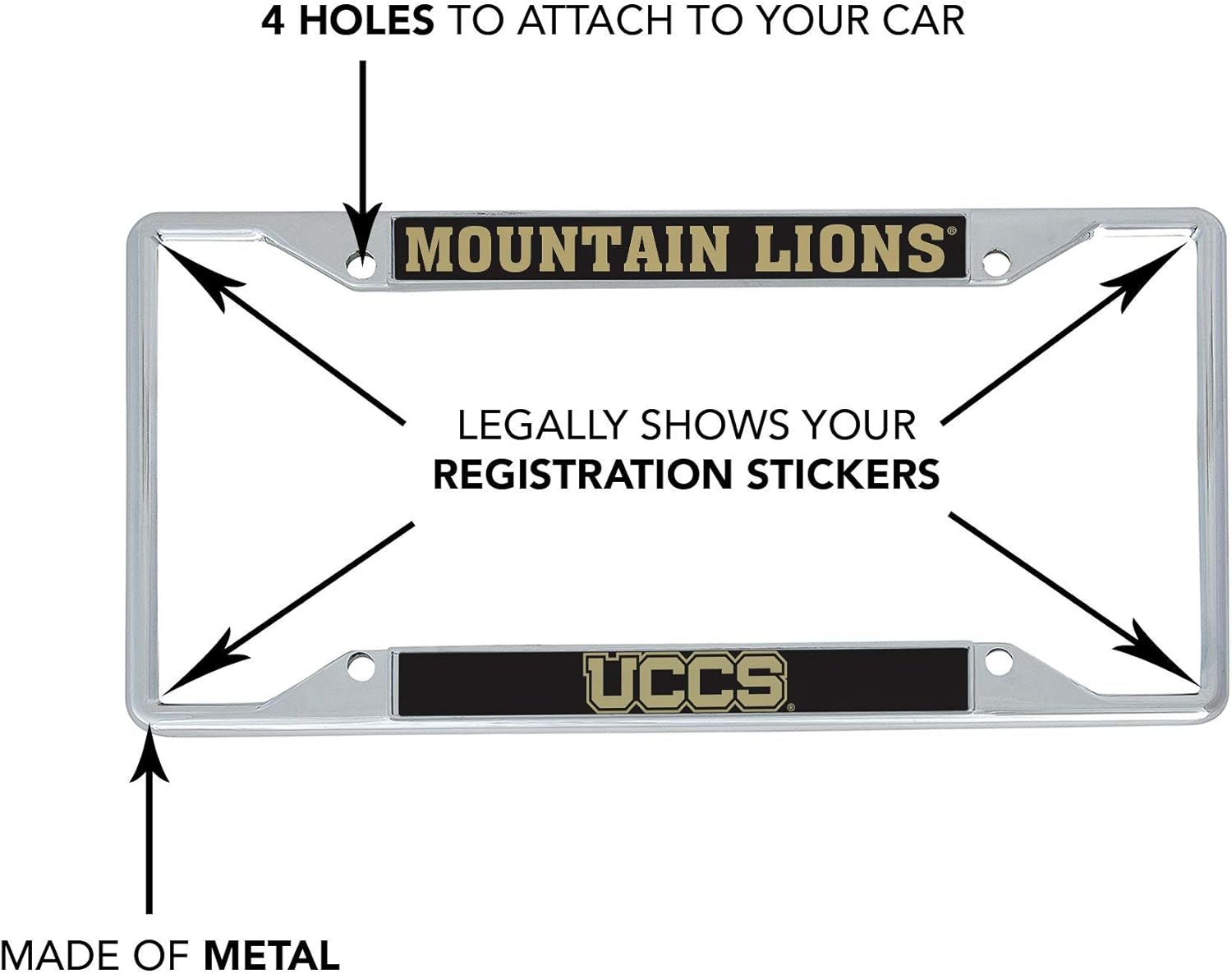 Mascot University of Colorado Colorado Springs Metal License Plate ...