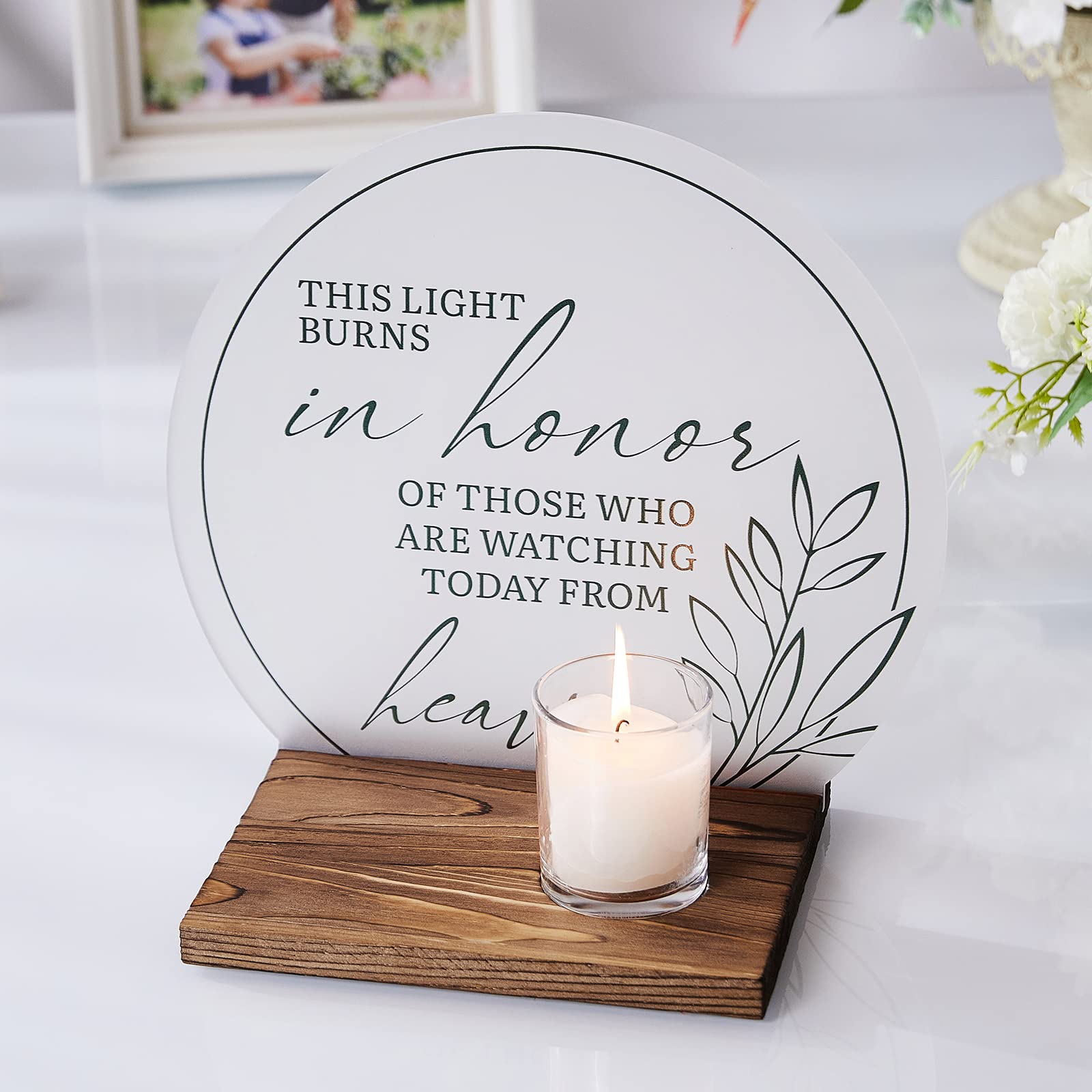 AW BRIDAL Memorial Candle in Loving Memory Wedding Sign Memory Table ...