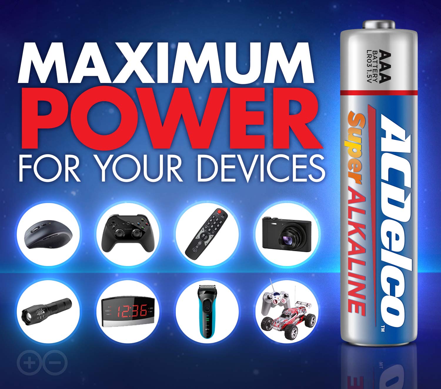 ACDelco 108-Count AAA And AA Batteries | Maximum Power Super Alkaline ...