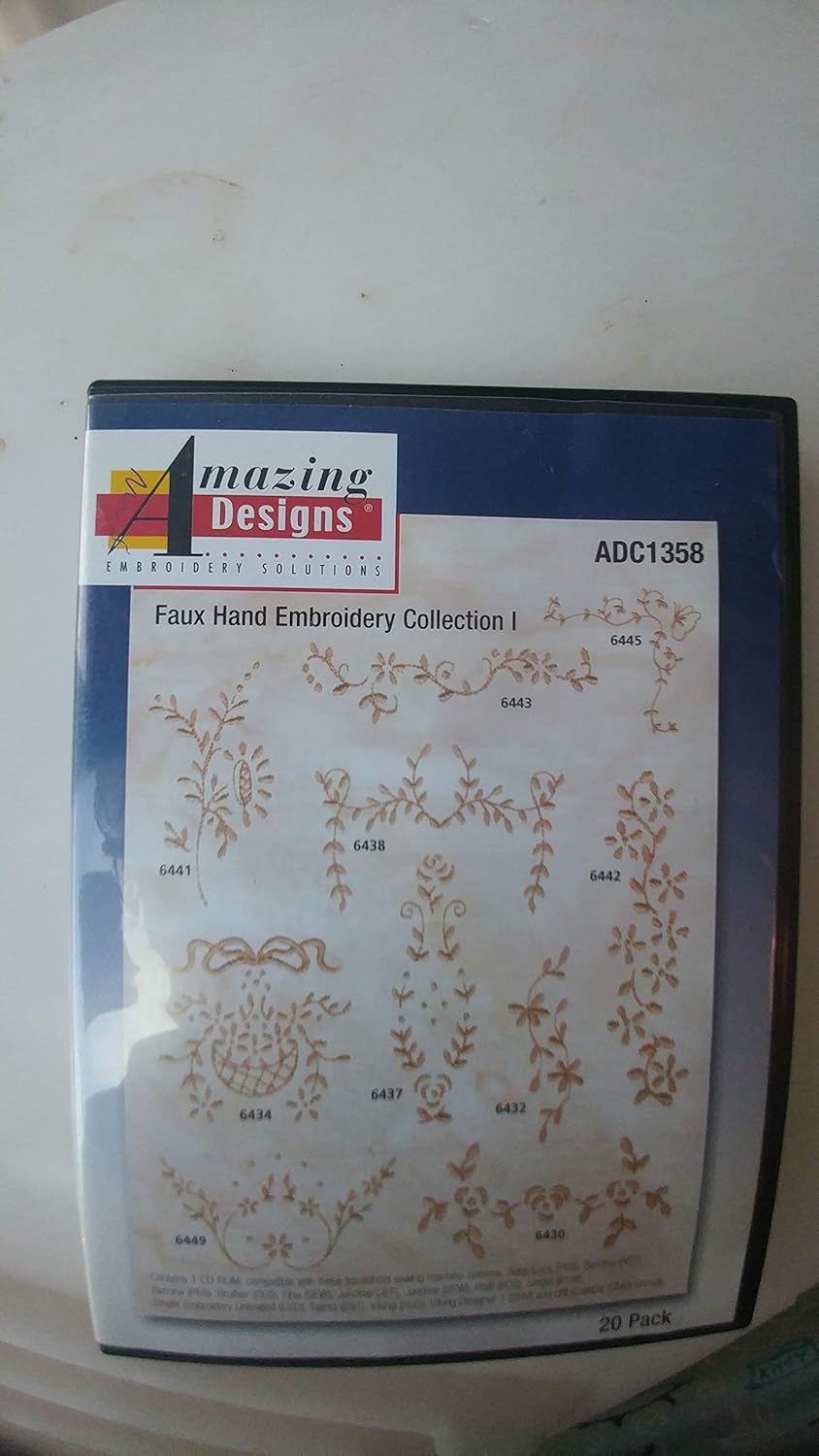 Amazon.com: Amazing Designs Embroidery Solutions: Faux Hand Embroidery ...