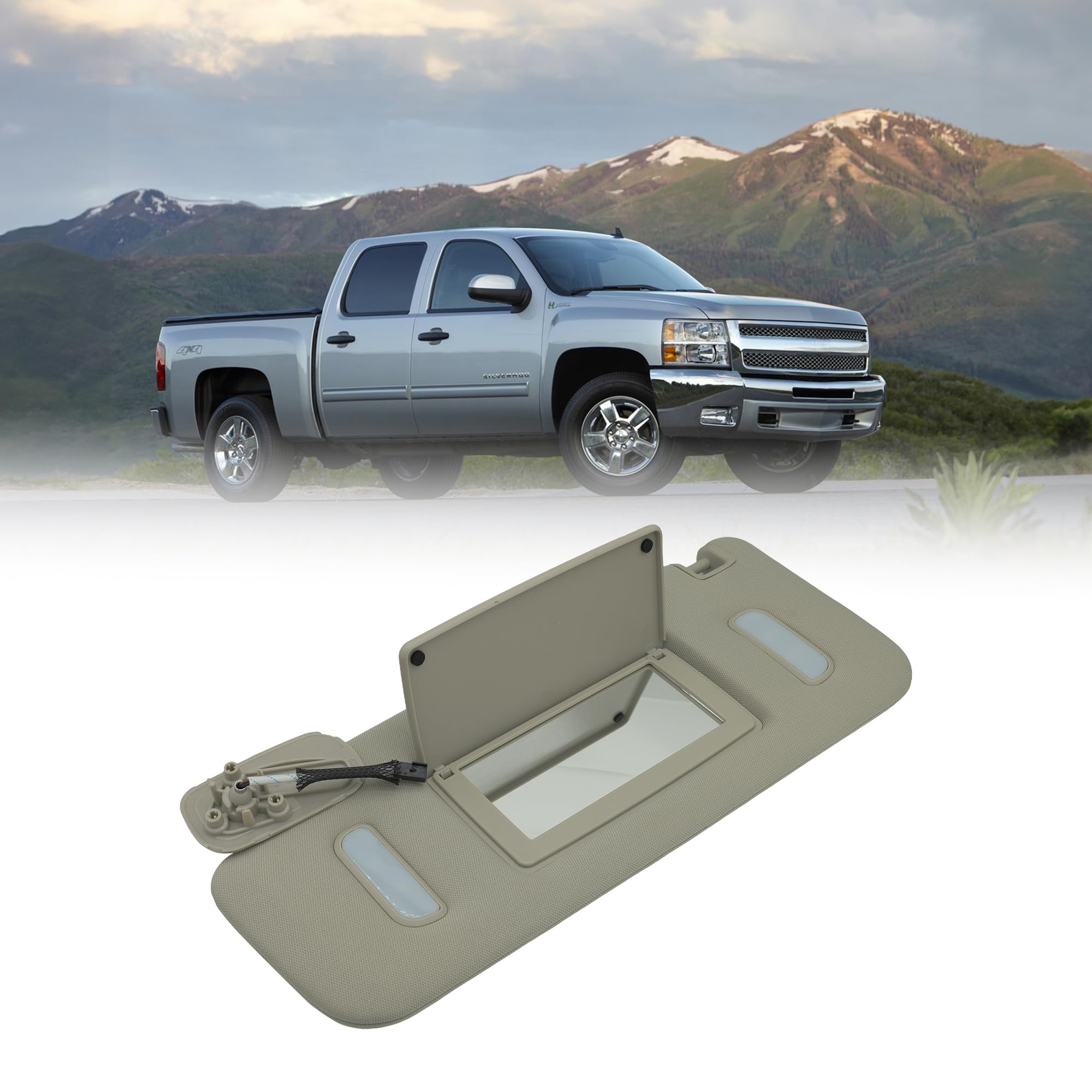 NOVAPARTS Left Driver Side Sun Visor 22850306 Replacement for 2007-2014 ...