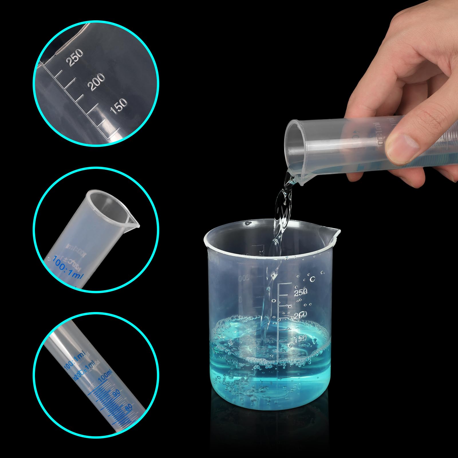 Mua APLANET Plastic Graduated Cylinders and Beakers, 10ml, 25ml, 50ml ...