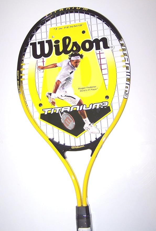 Wilson Titanium 3 Federer 27 Tennis Racket 4 1/4": Amazon.co.uk: Sports ...