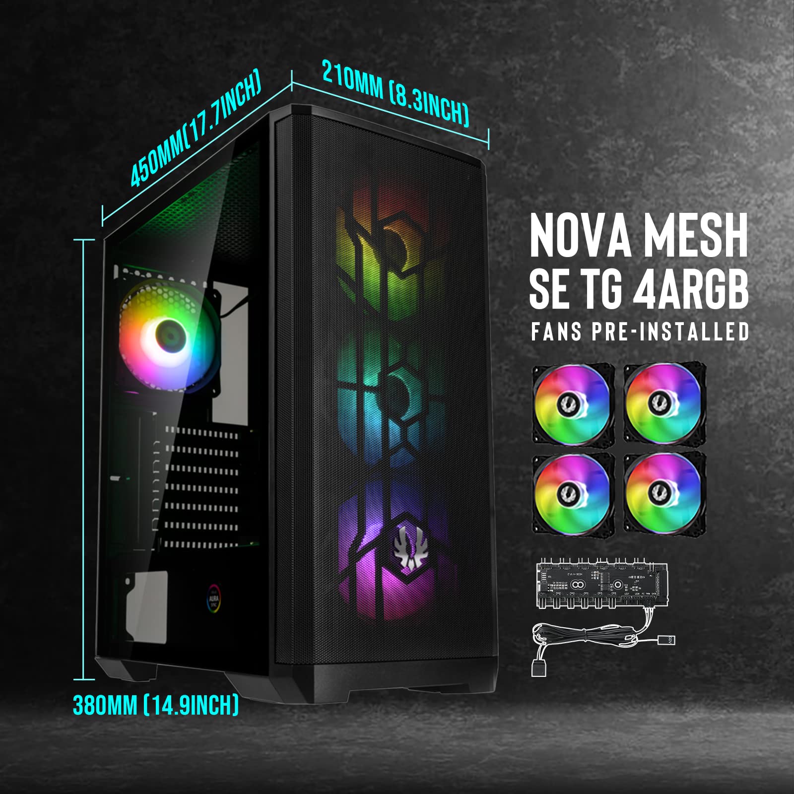 Mua BitFenix Nova Mesh SE 4ARGB High Airflow PC Gaming Case Premium ...