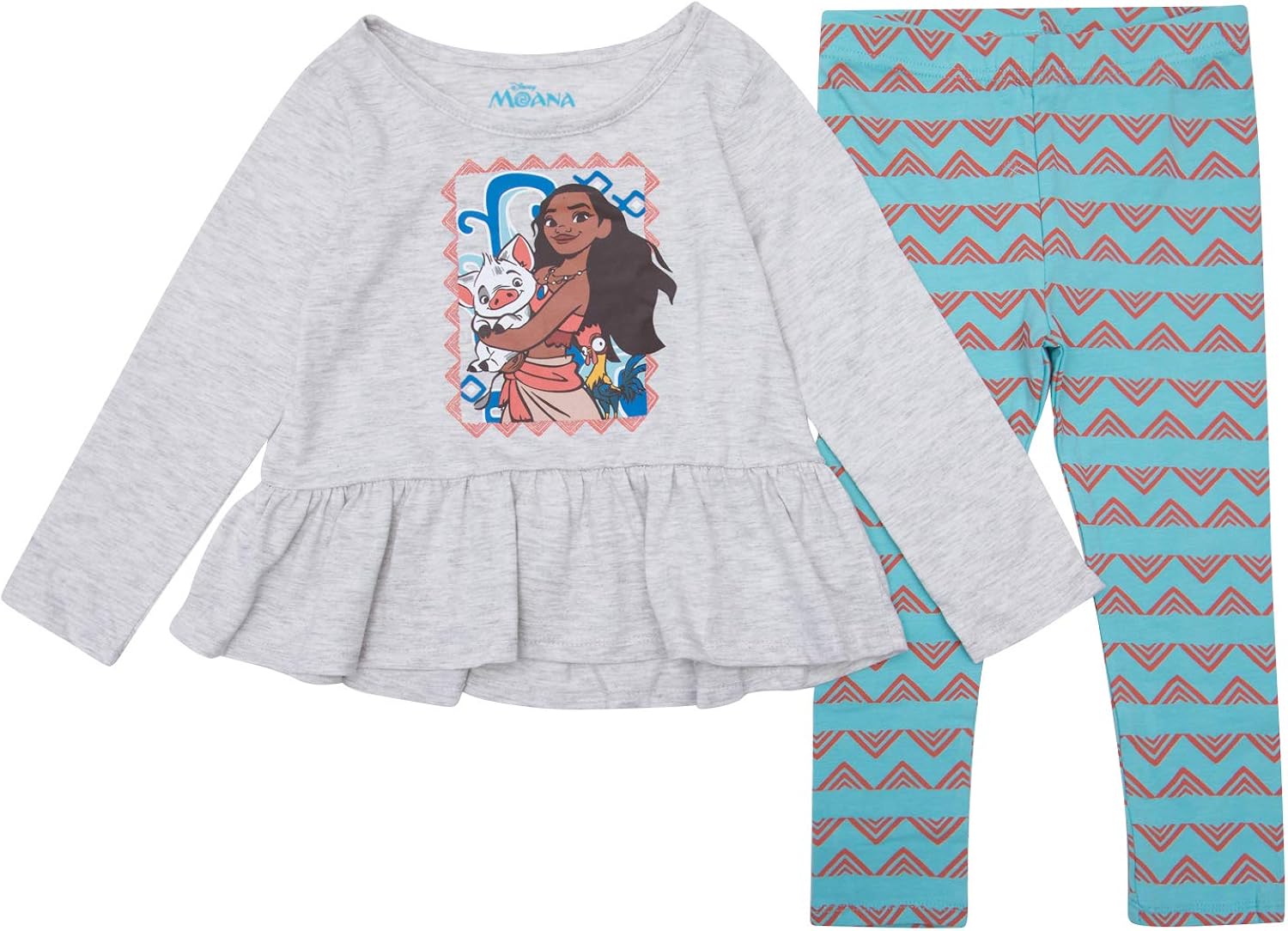 Amazon.com: Disney Toddler Girls Moana Pant Set Moana Shirt & Pant Set ...