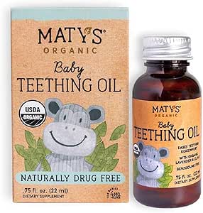 Amazon.com: Maty’s Organic Baby Teething Oil - Organic Teething Relief ...
