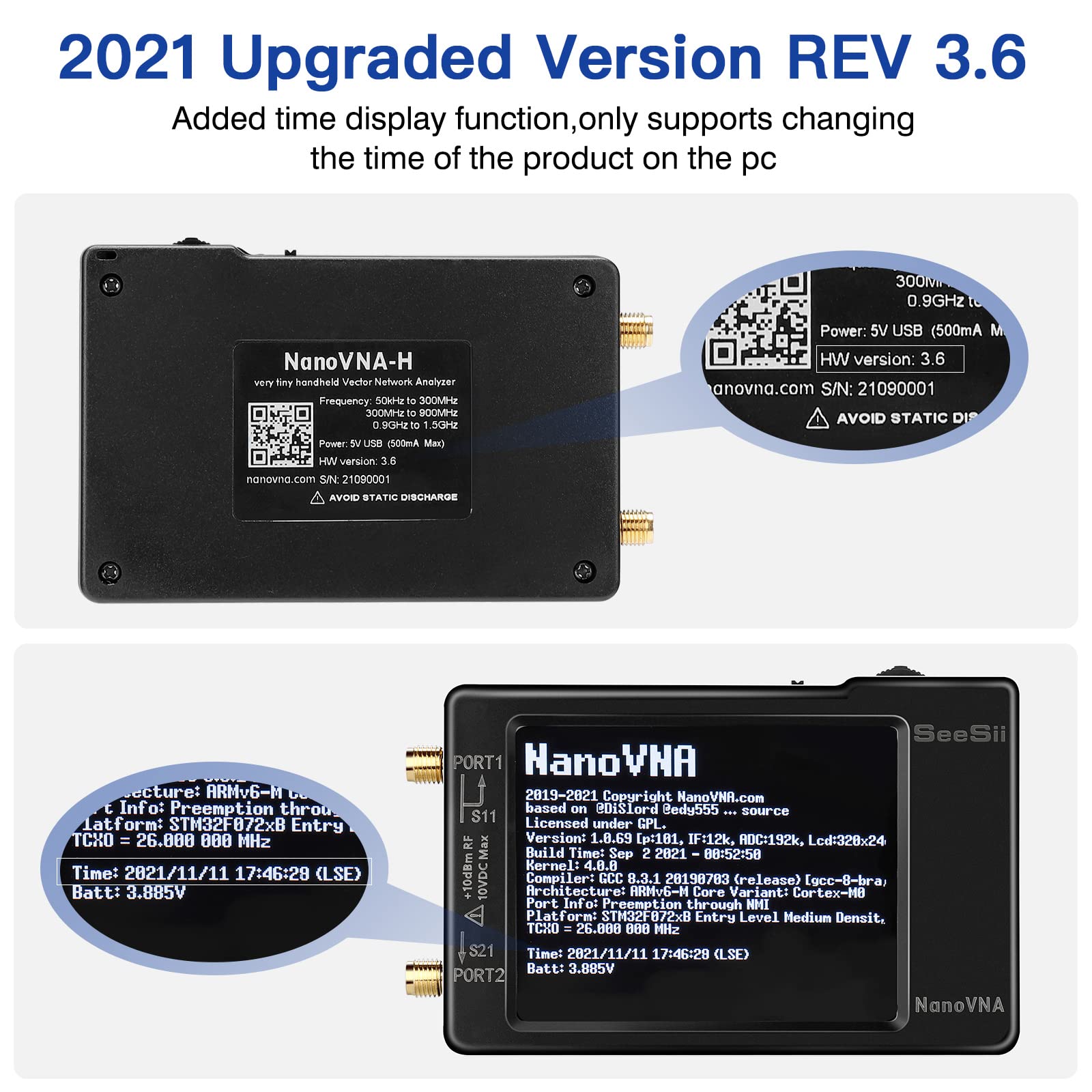 Mua Nanovna-H Vector Network Analyzer,Upgraded HW3.6 10KHz-1.5GHz MF HF ...