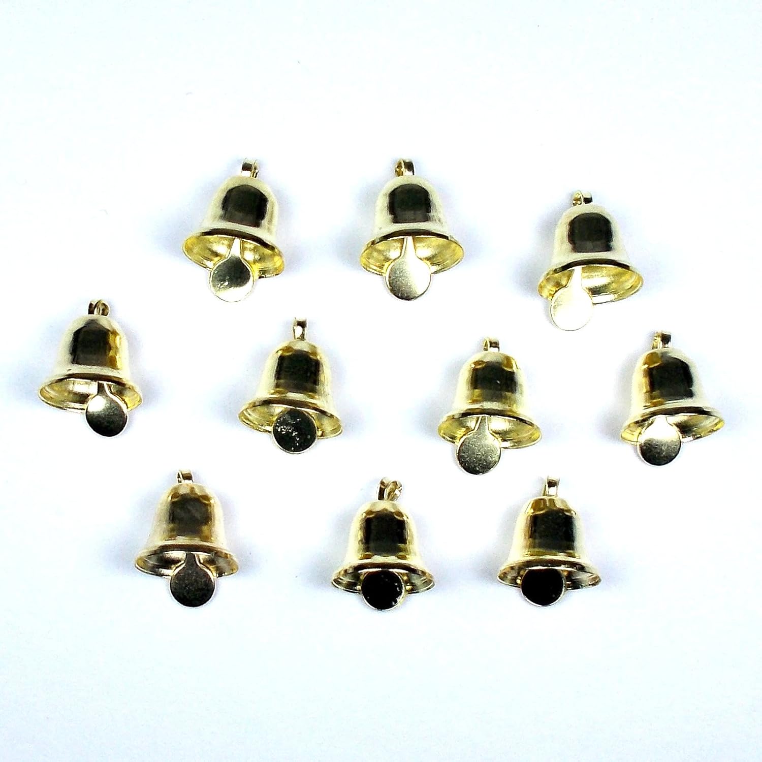 Mini Liberty Bells Pack of 10 (10mm, Gold): Amazon.co.uk: Kitchen & Home