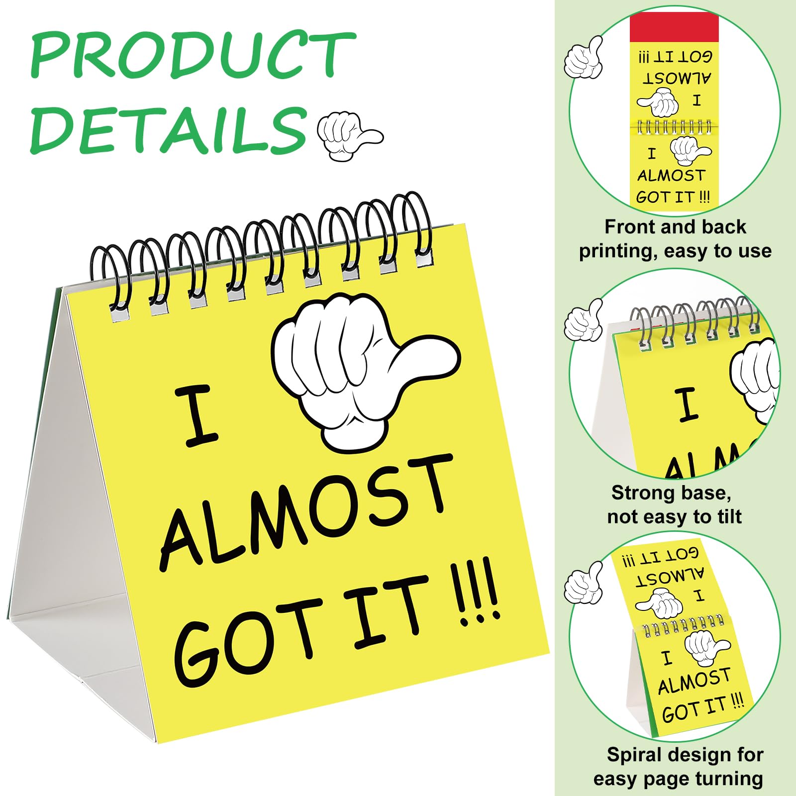 Mua Harloon 36 Pcs I Need Help Mini Flip Chart Signs Self Assessment ...