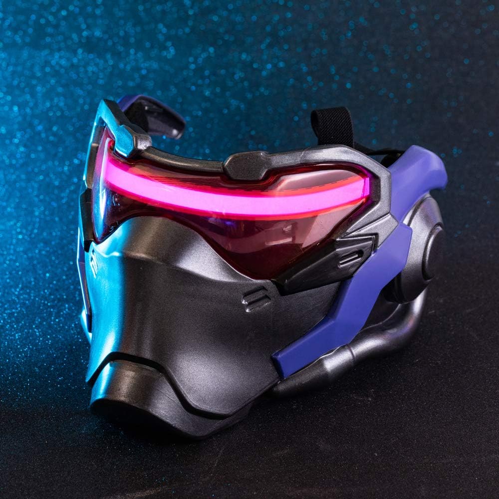 OW Soldier 76 Cosplay Mask – Jack Morrison Led Light Helmet Weapon Game ...