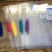 Rapesco 0786 A4 Pivot Clip File, Transparent with Coloured Clips - Pack ...