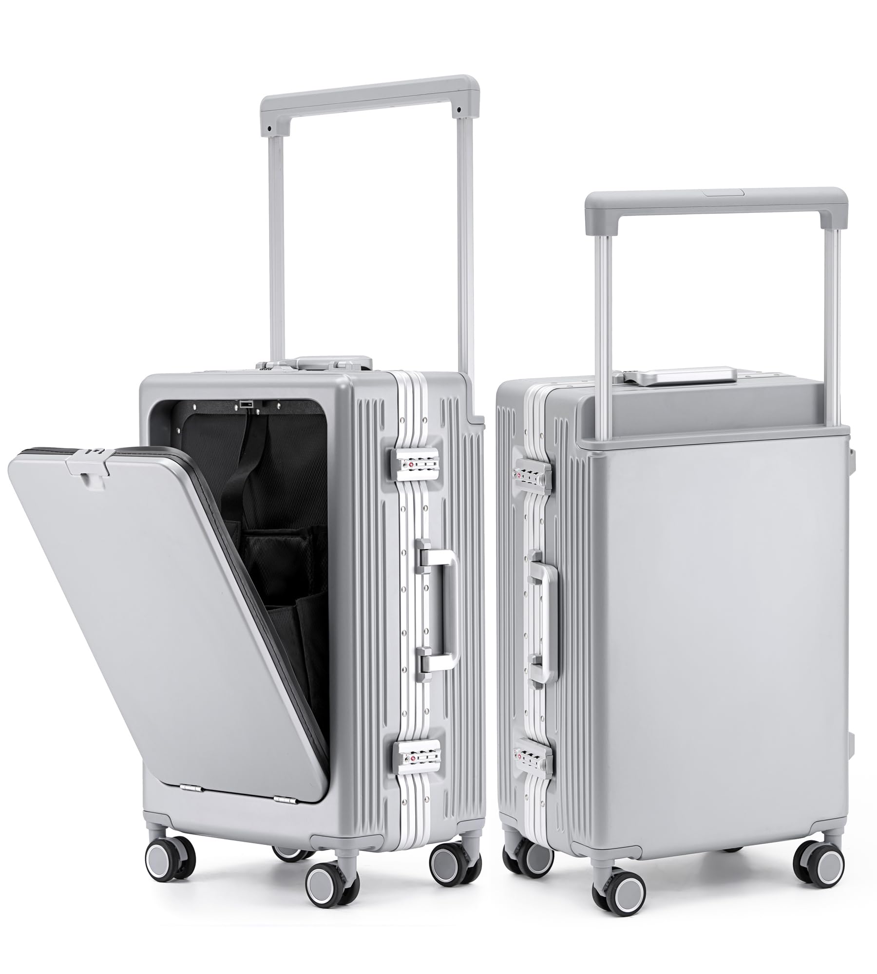 feilario 20" Aluminium Frame Hardside PC Carry on Luggage - Wide Handle ...