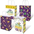 Amazon.com: Whaline 20 Pack Mardi Gras Paper Gift Bags with Handle ...